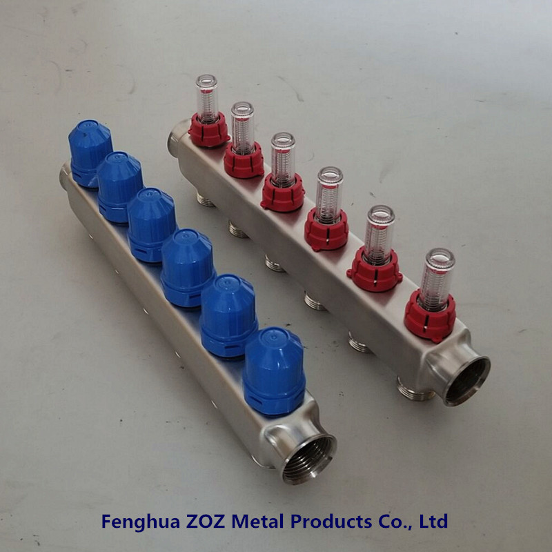 Manifolds for Underfloor Heating System , Stainless Steel Manifold Flow ...