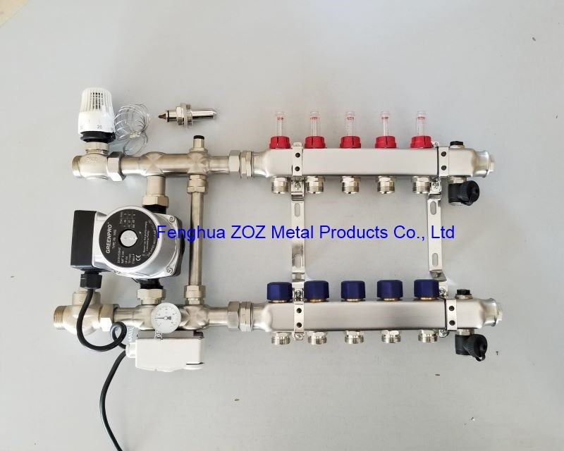 Stainless steel 304L Heating Manifold with Zone Pump/Mix Valve ...